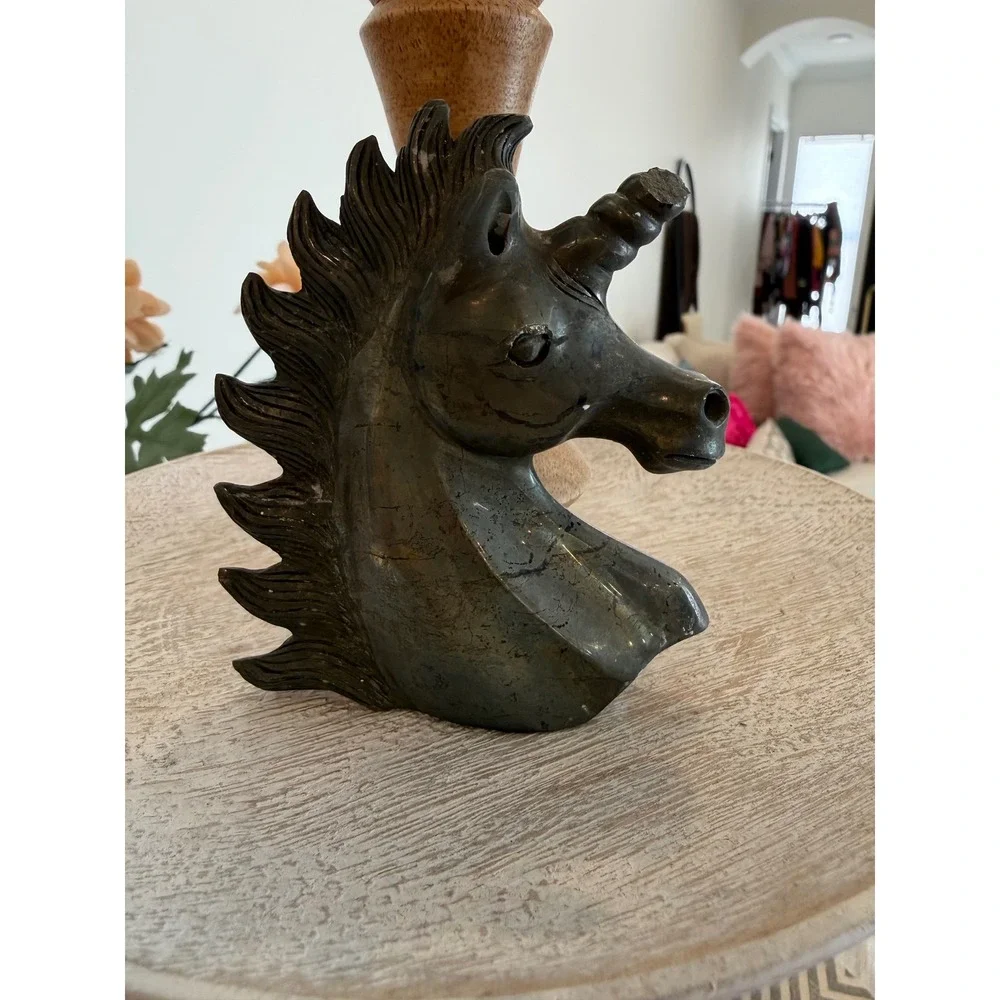 Art | Avalon Stone Hand Carved Unicorn Bust Statue | Poshmark
